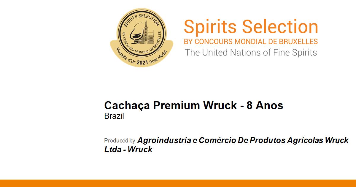 Cachaça Premium Wruck - 8 Anos • Spirits Selection