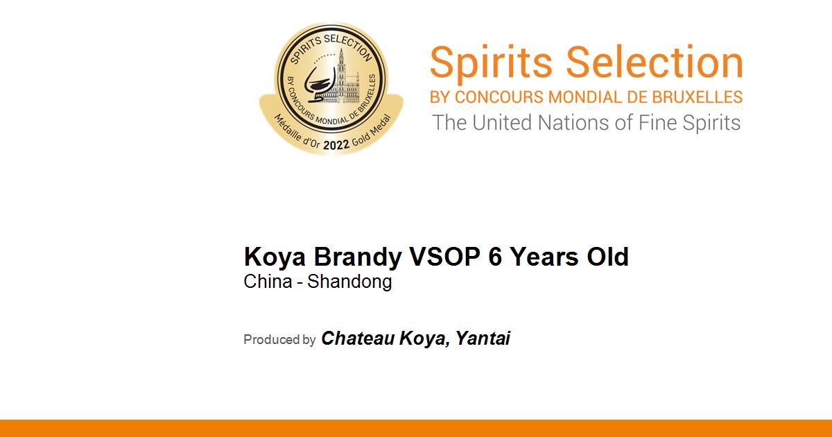 Koya Brandy VSOP 6 Years Old • Spirits Selection
