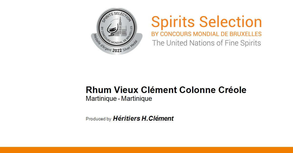 Rhum Vieux Clément Colonne Créole • Spirits Selection