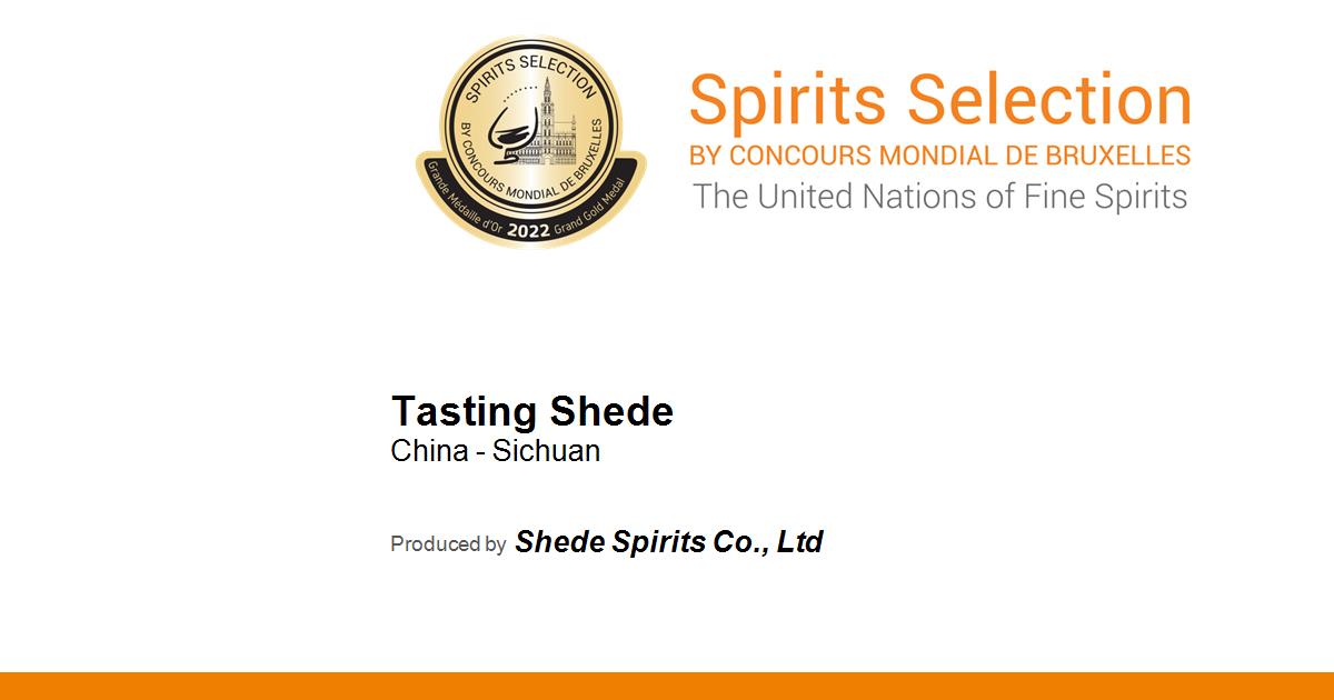Tasting Shede • Spirits Selection