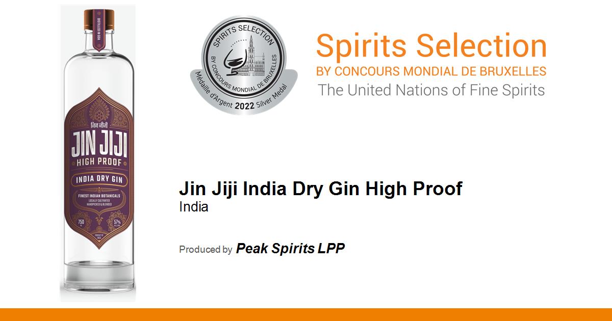 Jin Jiji India Dry Gin High Proof • Spirits Selection