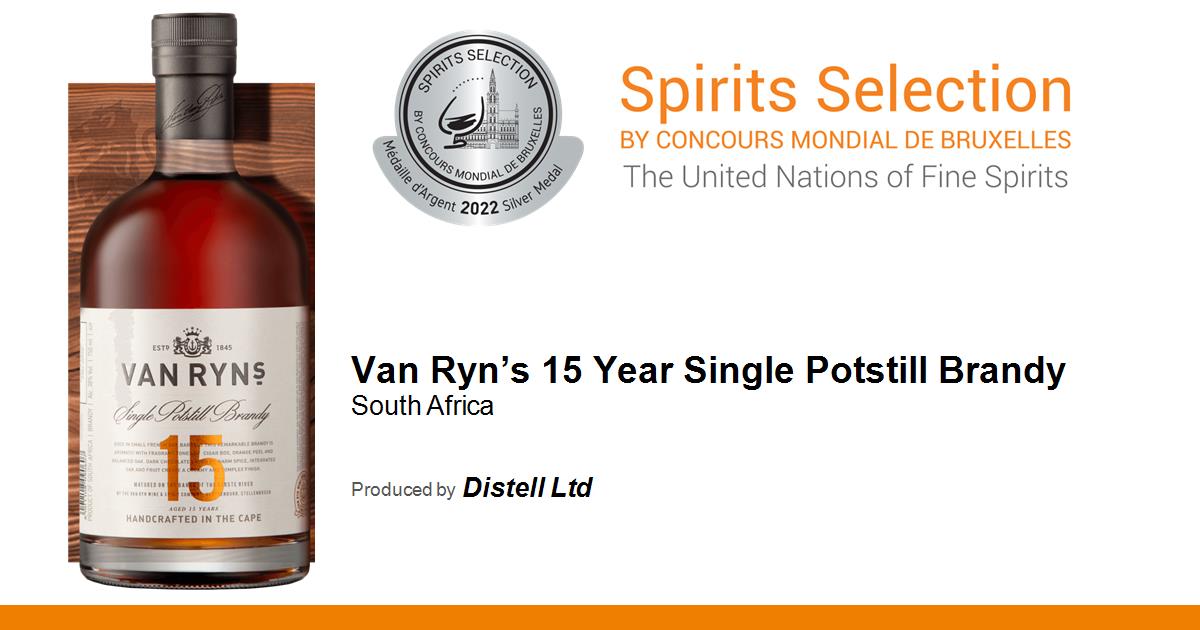 Van Ryn’s 15 Year Single Potstill Brandy • Spirits Selection