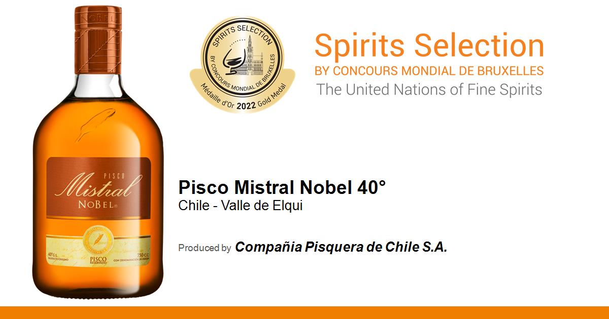 Pisco Mistral Nobel 40° • Spirits Selection