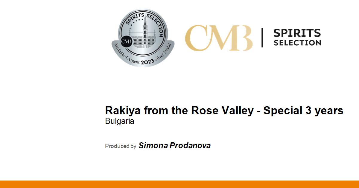 Rakiya from the Rose Valley - Special 3 years • Spirits Selection