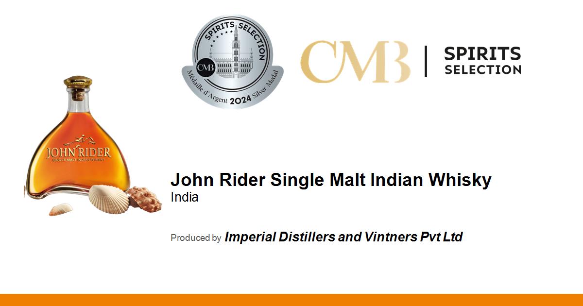 John Rider Single Malt Indian Whisky • Spirits Selection