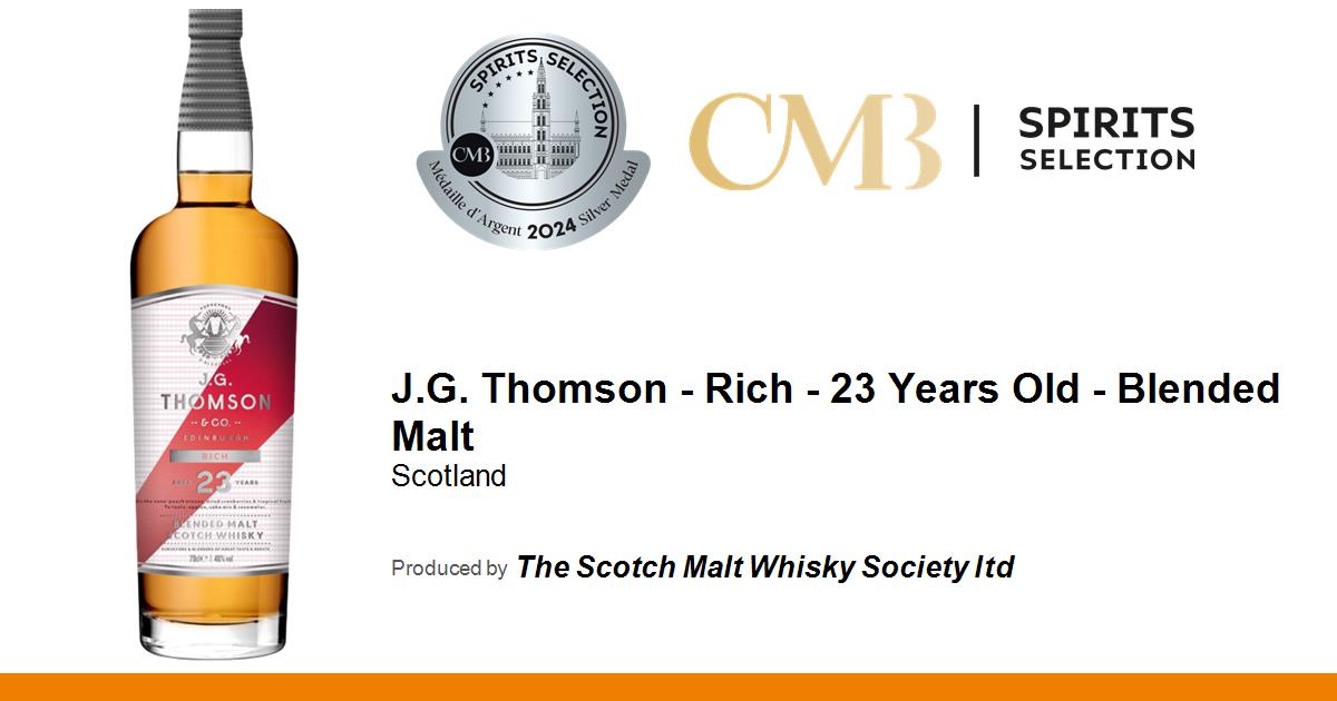 J.G. Thomson - Rich - 23 Years Old - Blended Malt • Spirits Selection