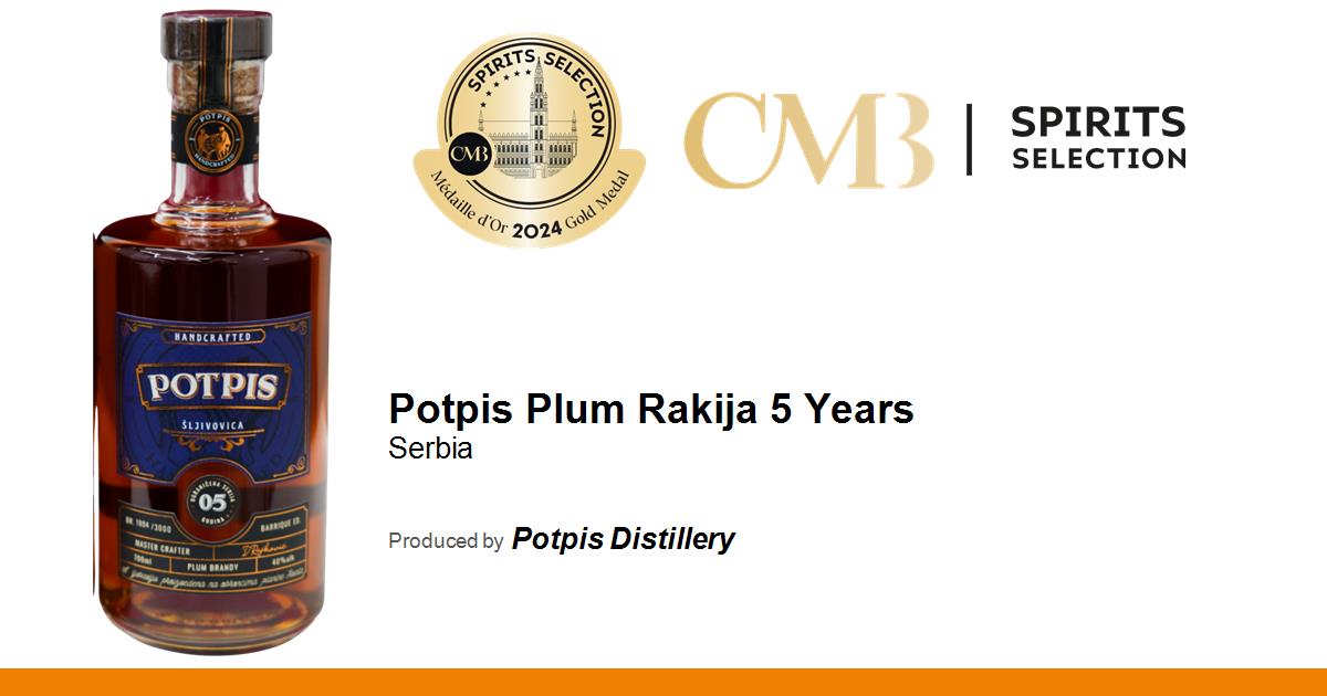 Potpis Plum Rakija 5 Years • Spirits Selection