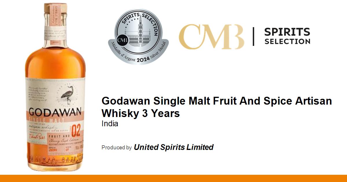 Godawan Single Malt Fruit And Spice Artisan Whisky 3 Years • Spirits ...