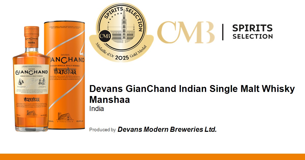 Devans GianChand Indian Single Malt Whisky Manshaa • Spirits Selection