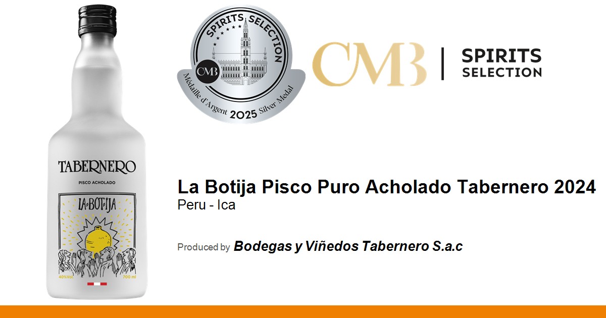La Botija Pisco Puro Acholado Tabernero 2024 • Spirits Selection