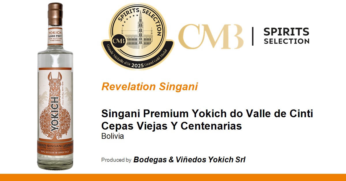 Singani Premium Yokich do Valle de Cinti Cepas Viejas Y Centenarias ...